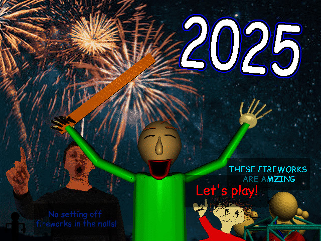 Happy New Year 2025! Blog Post for Baldi's Basics | Baldi Blogs