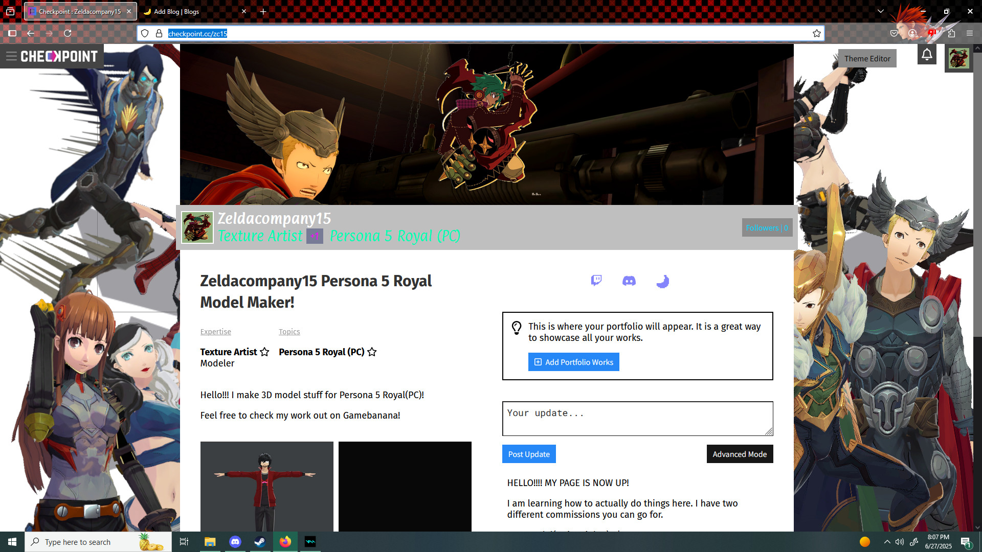 My checkpoint account is set up! Blog Post for Persona 5 Royal (PC) | P5R (PC) Blogs