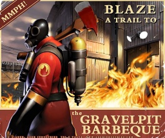 Pyro Gravelpit Barbeque Poster [Team Fortress 2] [Sprays]