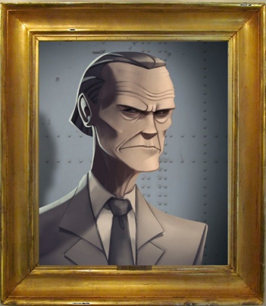 Gray Mann portrait with frame [Team Fortress 2] [Sprays]