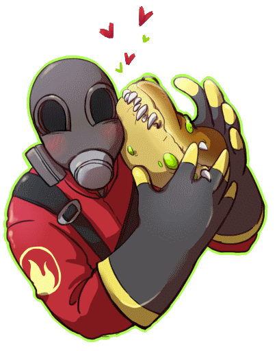 Pyro and Bread Puppy [Team Fortress 2] [Sprays]