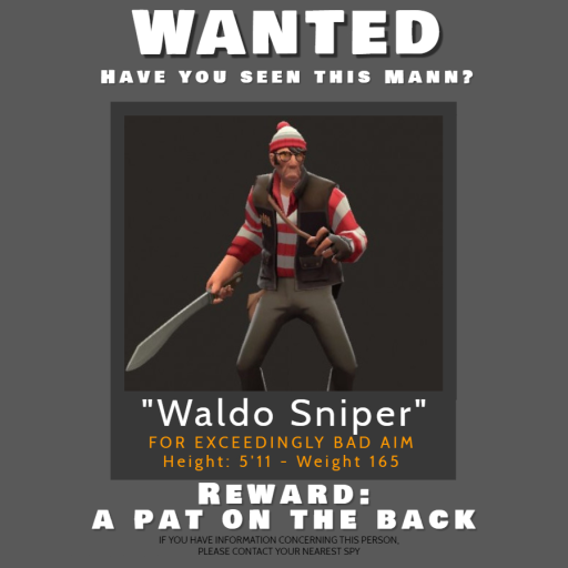 WANTED - Where's Waldo Sniper Spray for Team Fortress 2 | TF2 Sprays