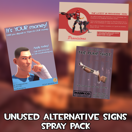 Unused Alternative Signs Spray Pack Spray for Team Fortress 2 | TF2 Sprays
