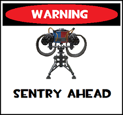 Sentry Ahead (BLU or RED) Spray for Team Fortress 2 | TF2 Sprays