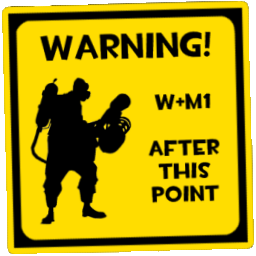 W+M1 Warning Sign Spray for Team Fortress 2 | TF2 Sprays
