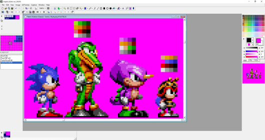 Team Chaotix (Classic) Sonic 2 Style Sprites [Sonic The Hedgehog 2 ...