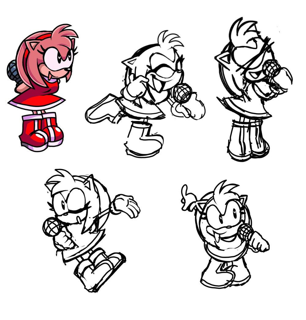 USEABLE Rhythm Rush Amy Rose [Friday Night Funkin'] [Concepts]