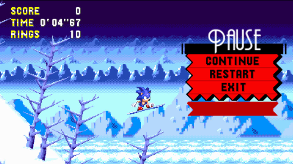 S3air custom pause screen Concept for Sonic 3 A.I.R. | S3AIR Concepts