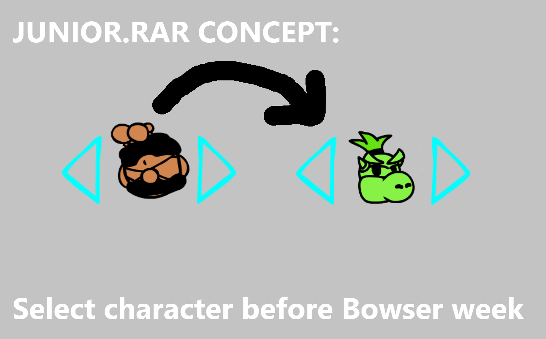 Junior.RAR Concept: Character Selection Concept for Friday Night Funkin ...