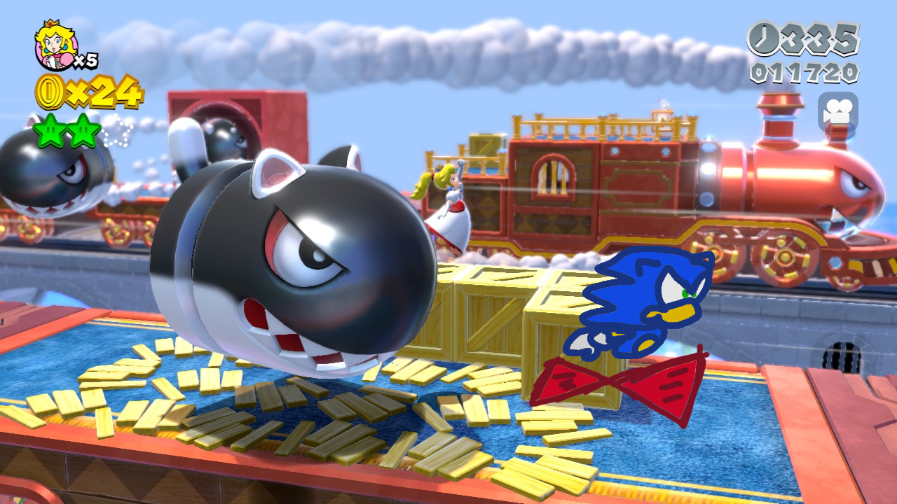 True Sonic The Hedgehog in SM3DW+BF [Super Mario 3D World + Bowser's ...