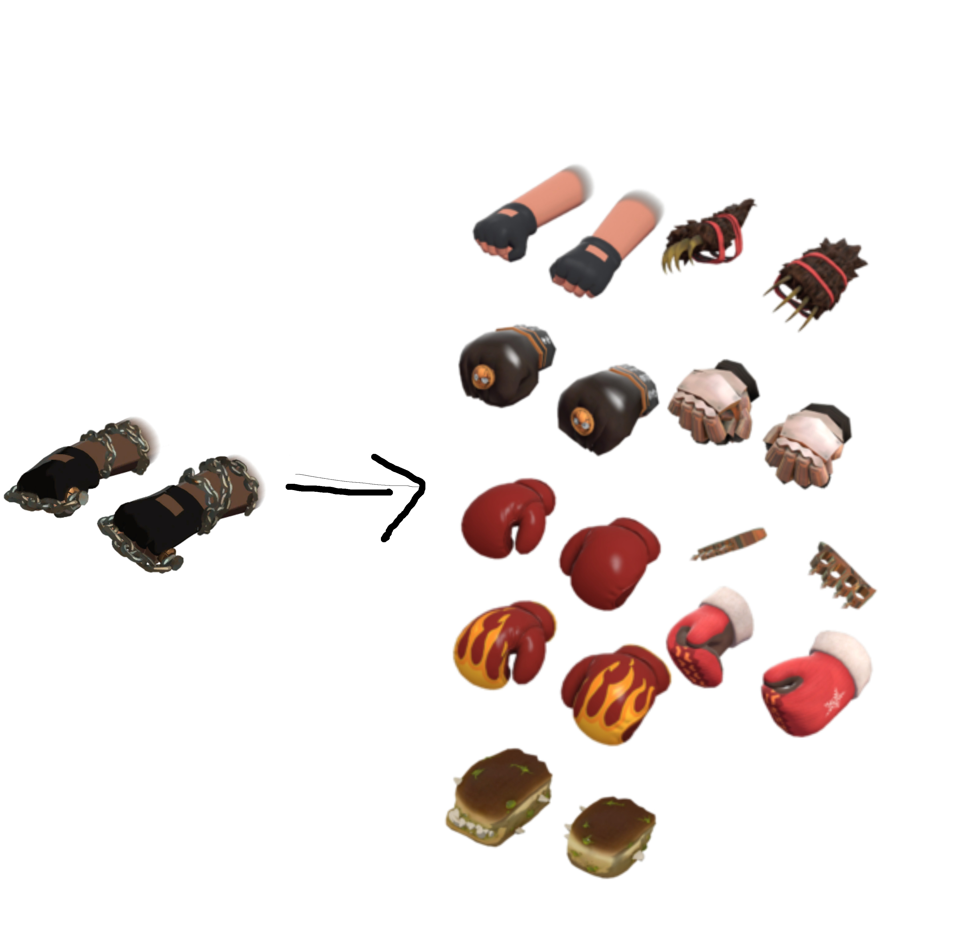 tfc Chekhov's Punch for all of Heavy's Melee's Concept for Team ...