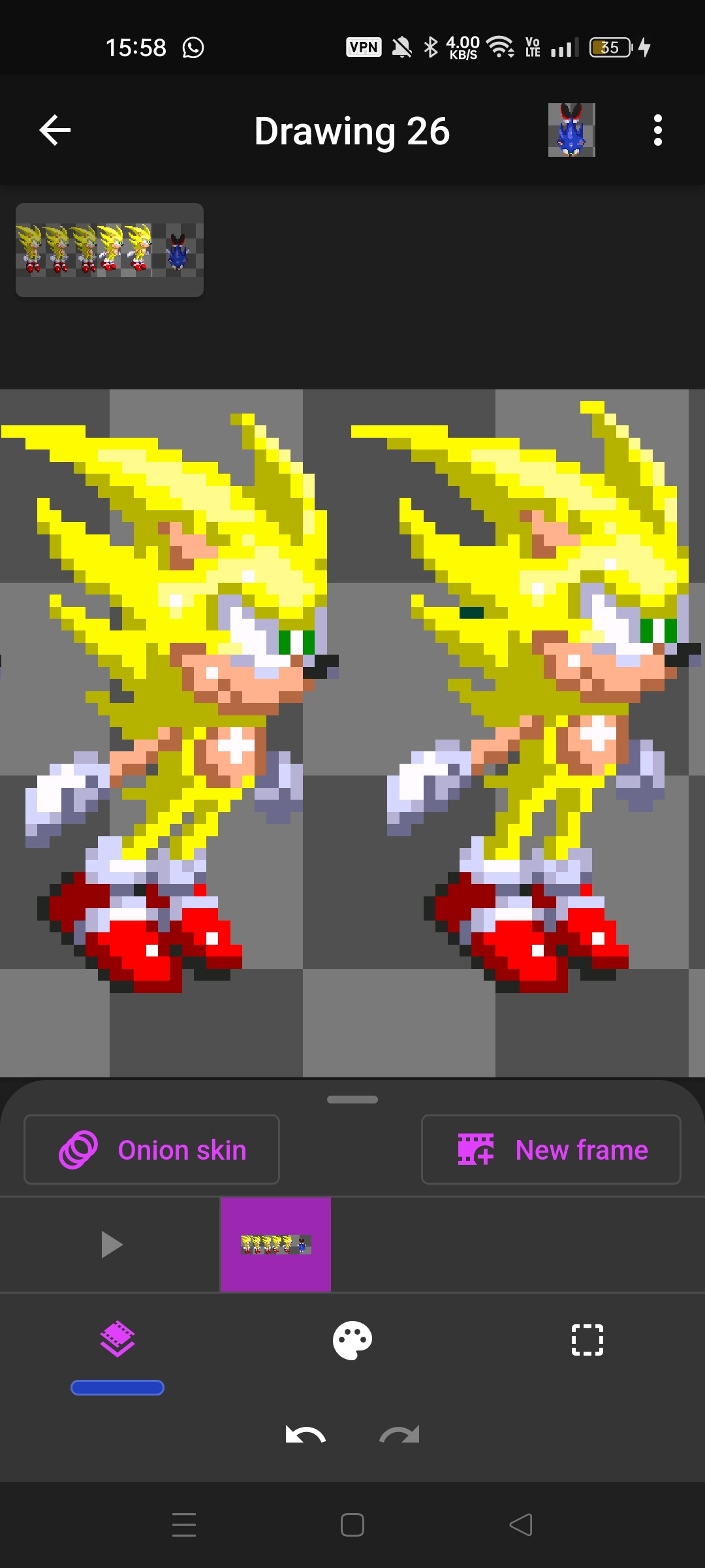 Floating super/hyper sonic sprites Concept for Sonic 3 A.I.R. | S3AIR ...