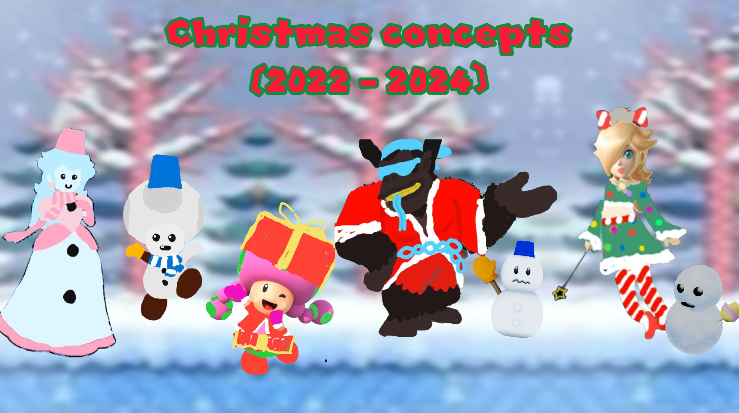 Christmas character ideas (2024) *UPDATE* Concept for Mario Kart Wii ...