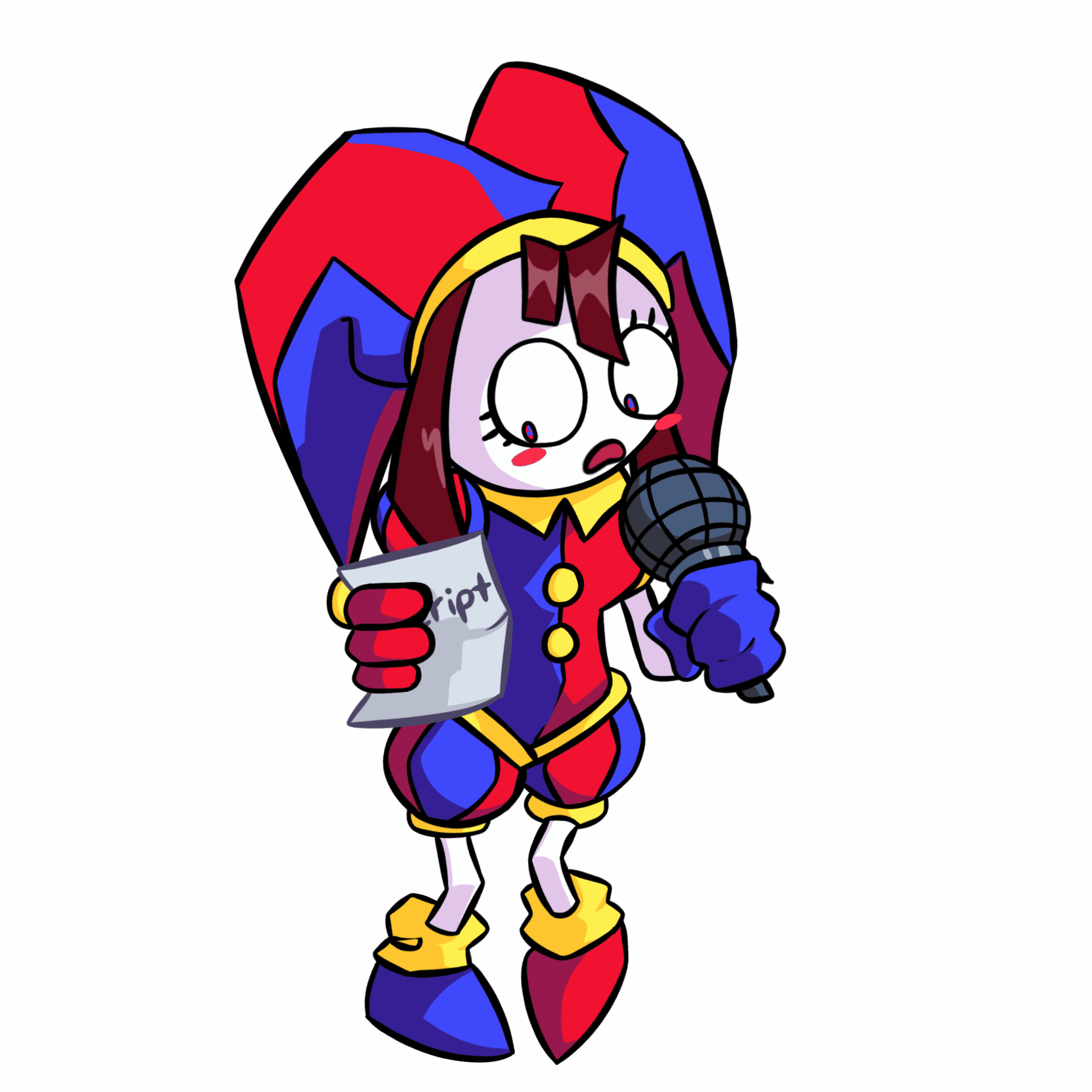 Pomni sprite Concept for Friday Night Funkin' | FNF Concepts