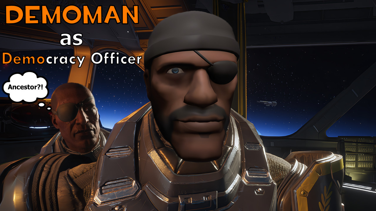 TF2's Demoman as Democracy Officer Concept for Helldivers 2 | HD2 Concepts