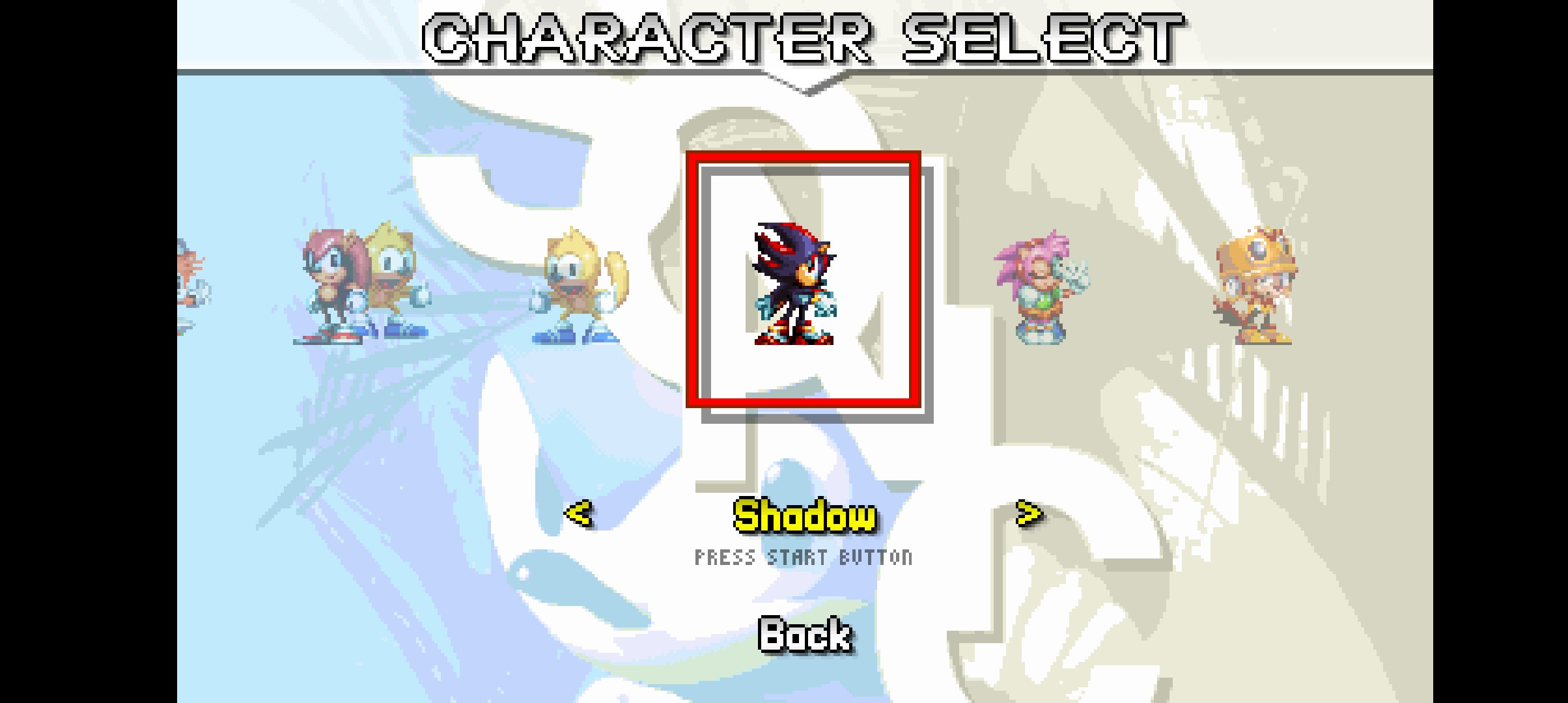 Extra slot Megamix Shadow Concept for Sonic 3 A.I.R. | S3AIR Concepts