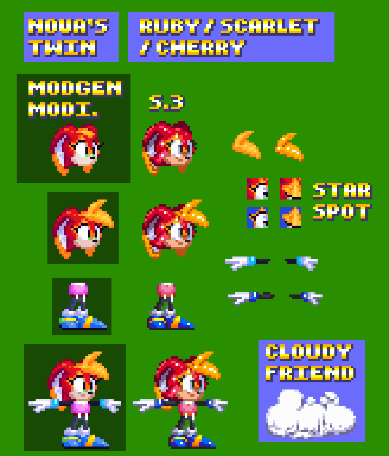 Nova & Ruby/Cherry the Rabbit over Sonic & Tails Concept for Sonic 3 A ...