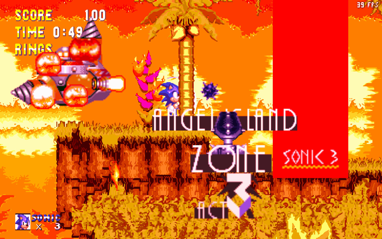 Angel island zone act 3 concept Concept for Sonic 3 A.I.R. | S3AIR Concepts