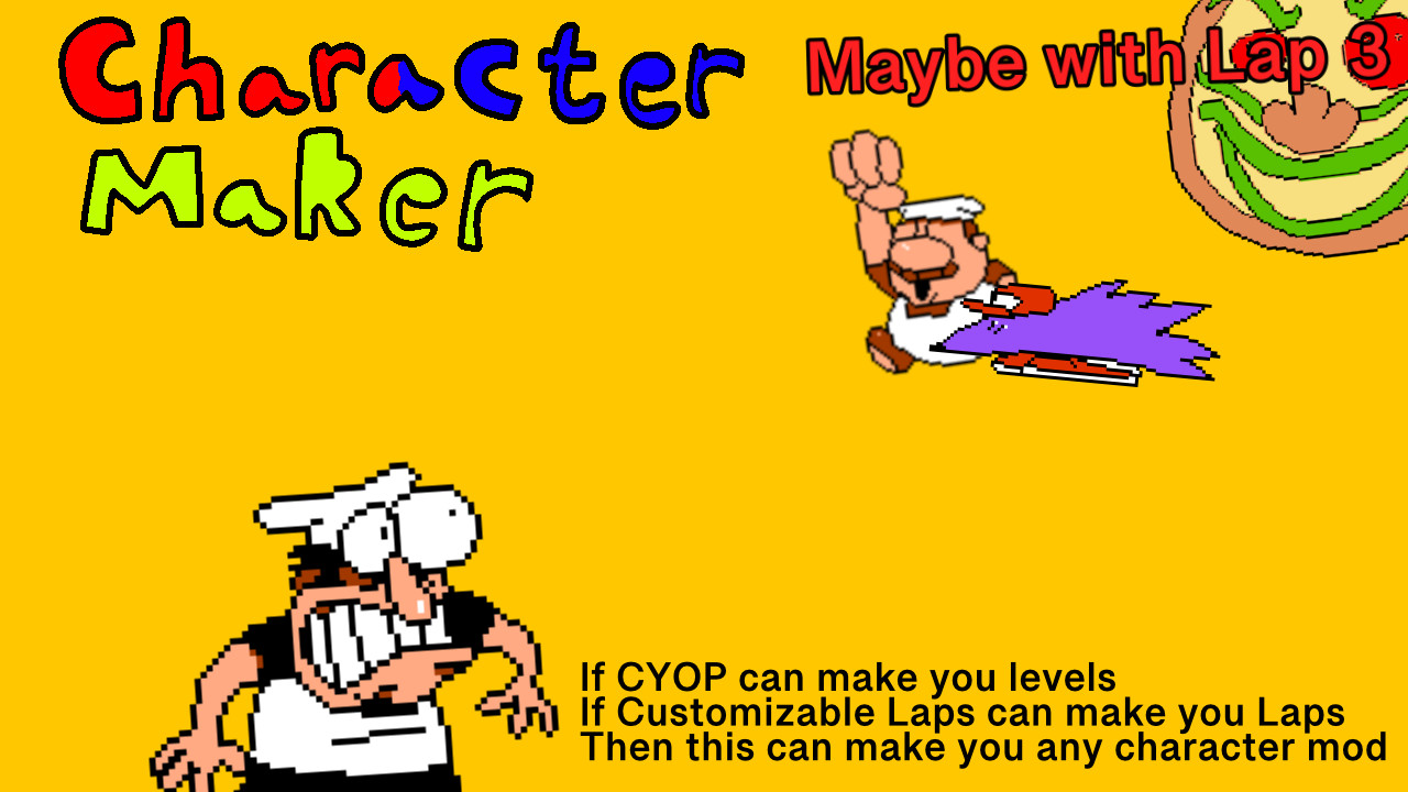 Character Maker (Maybe with Lap 3) Concept for Pizza Tower | PT Concepts