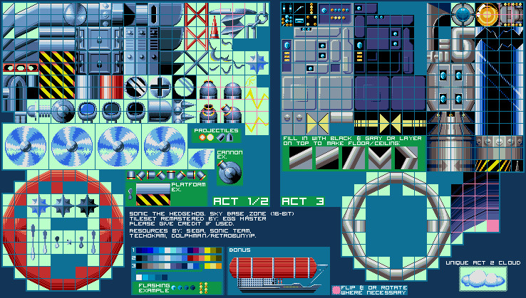 Sky base zone over flying battery zone Concept for Sonic 3 A.I.R ...