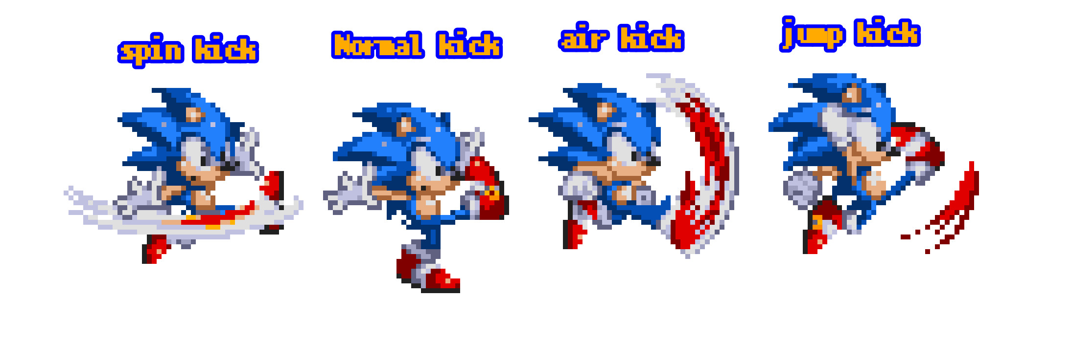 Battle moveset for all main Concept for Sonic 3 A.I.R. | S3AIR Concepts