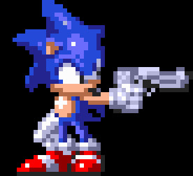 Sonic with a Gun Concept for Sonic 3 A.I.R. | S3AIR Concepts