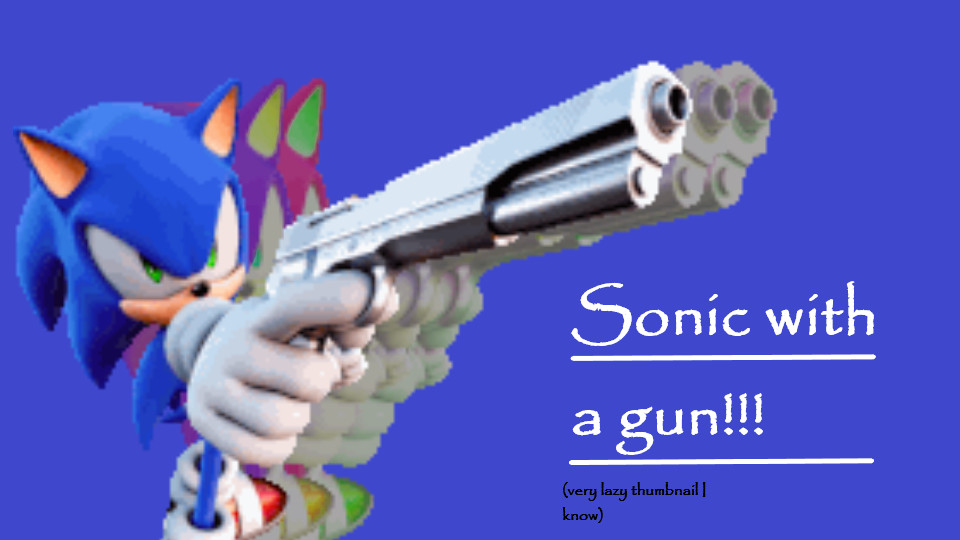 Sonic with a Gun Concept for Sonic 3 A.I.R. | S3AIR Concepts