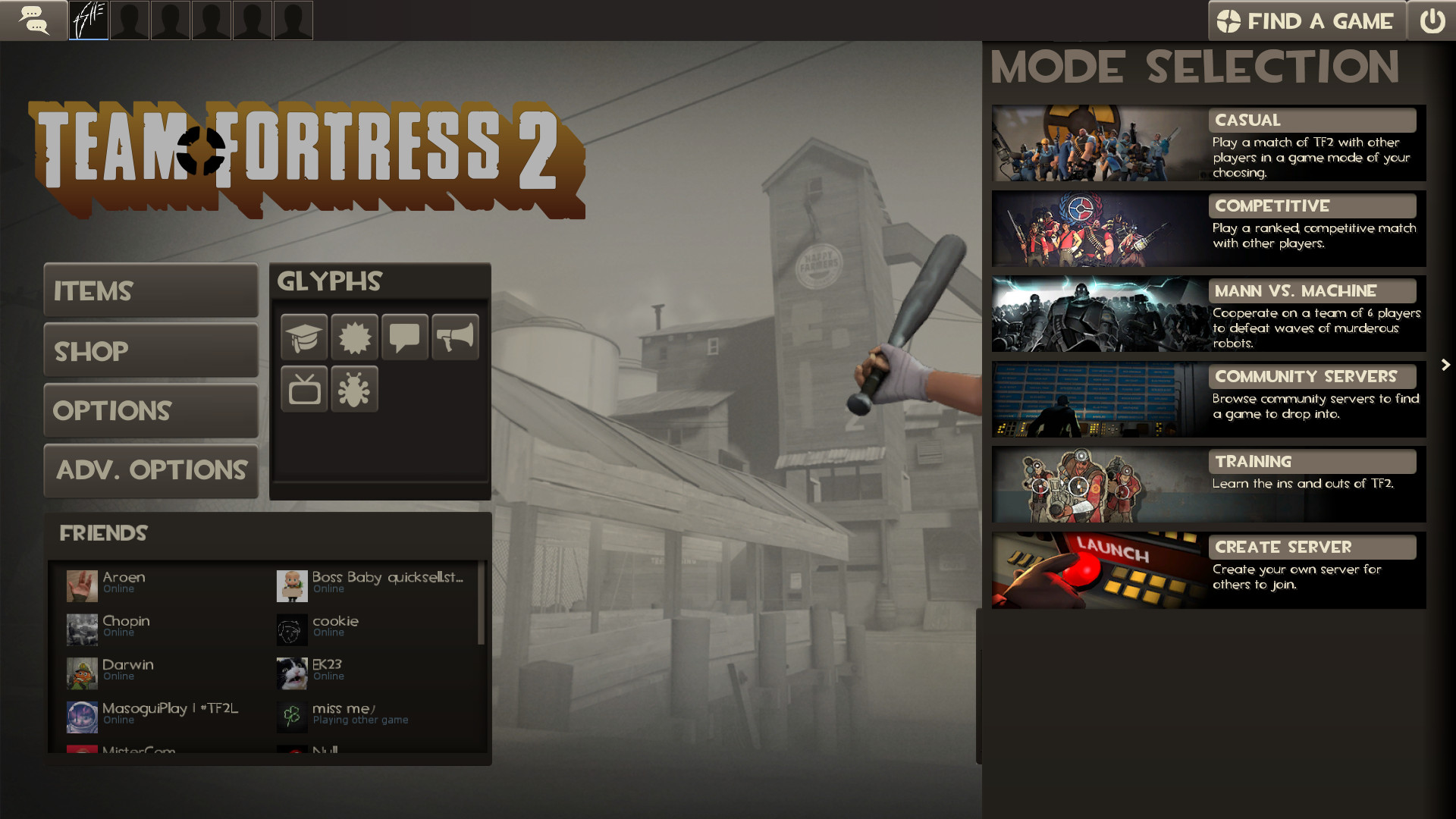 Redesigned Main Menu Concept for Team Fortress 2 | TF2 Concepts