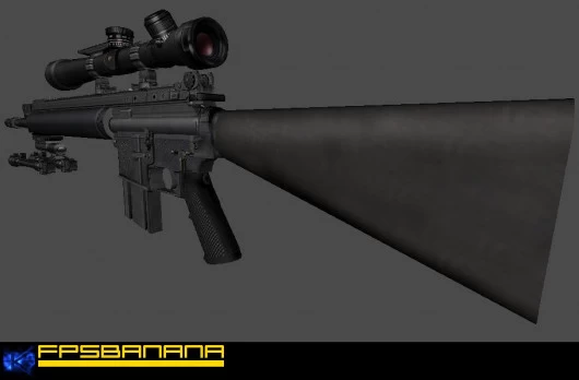 5.56MM MK12 Mod 0 SPR [3D Models]