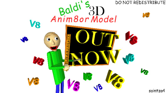 Baldi's 3D Anim8or Model V8 3D Model