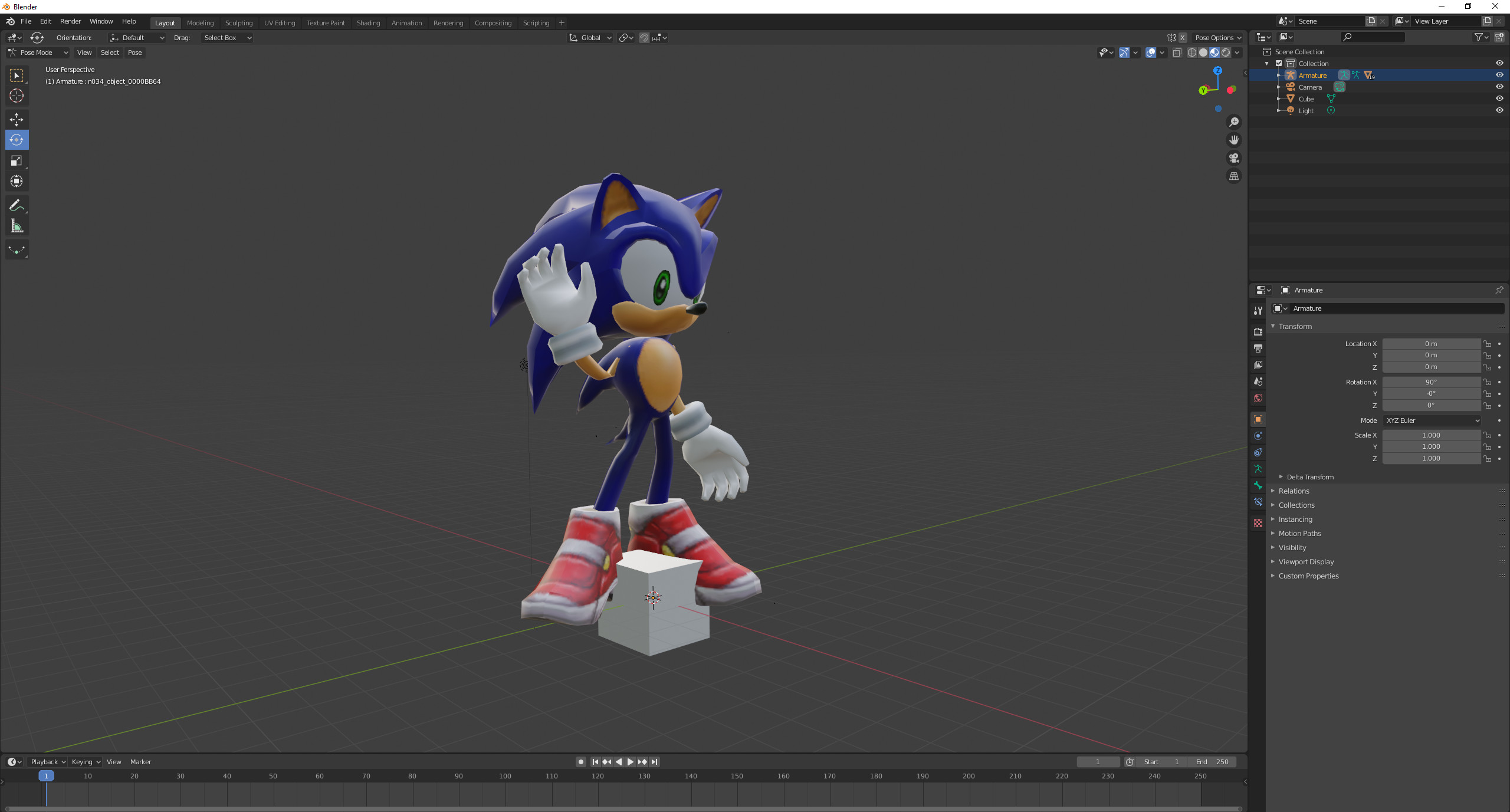 Sonic Model SA2B 3D Model