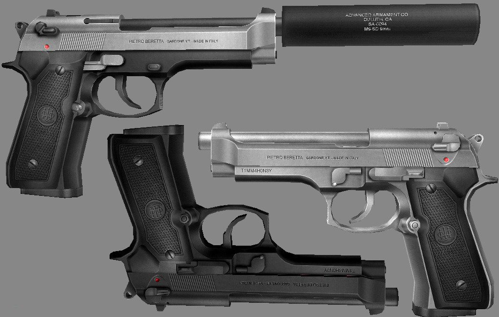 Beretta 92FS 3D Model