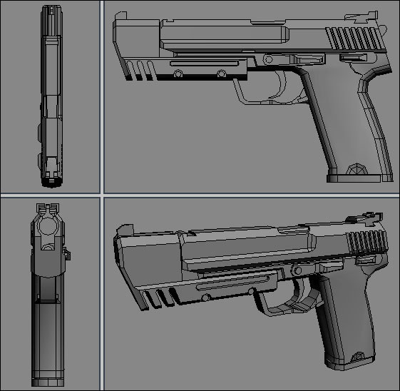 USP.45 with Match weight [3D Models]