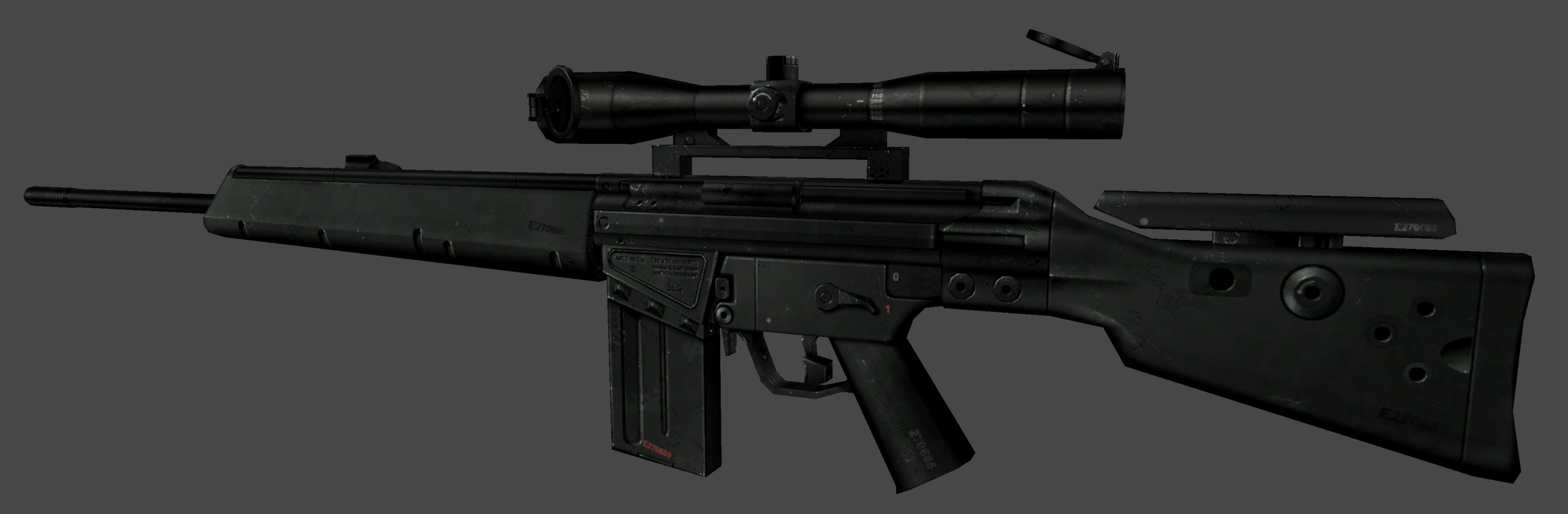 MSG90 (Low Poly) 3D Model