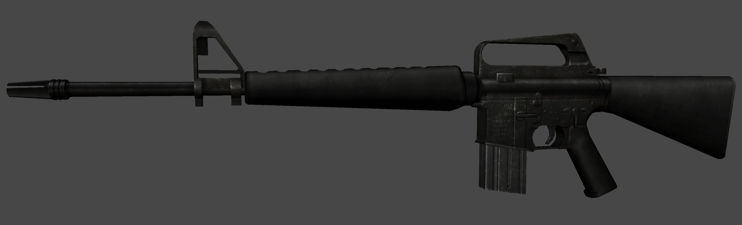 XM16E1/M16A1 3D Model