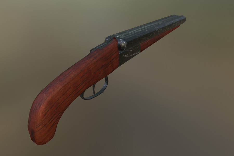 Sawed-Off Shotgun 3D Model