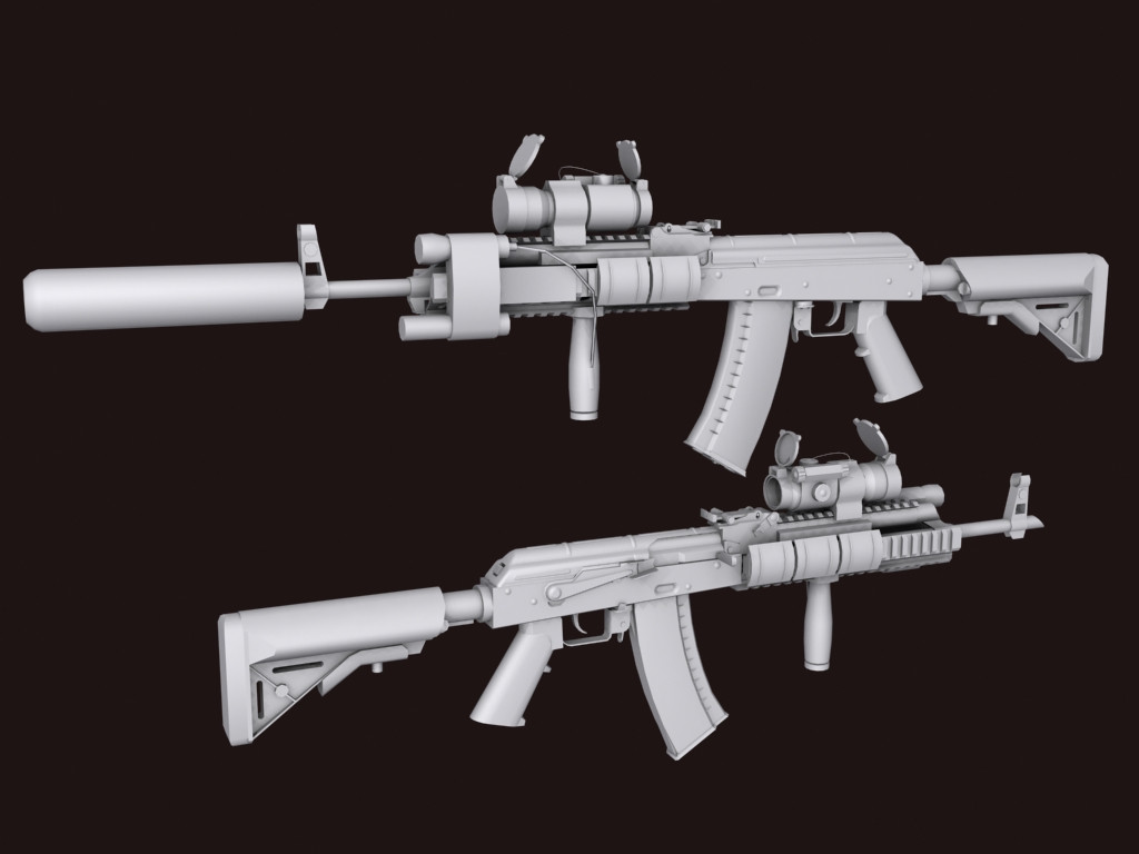 AK-74 Series 3D Model
