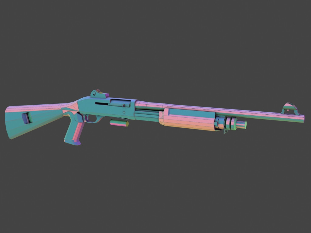 Benelli M3 Convertible 3D Model