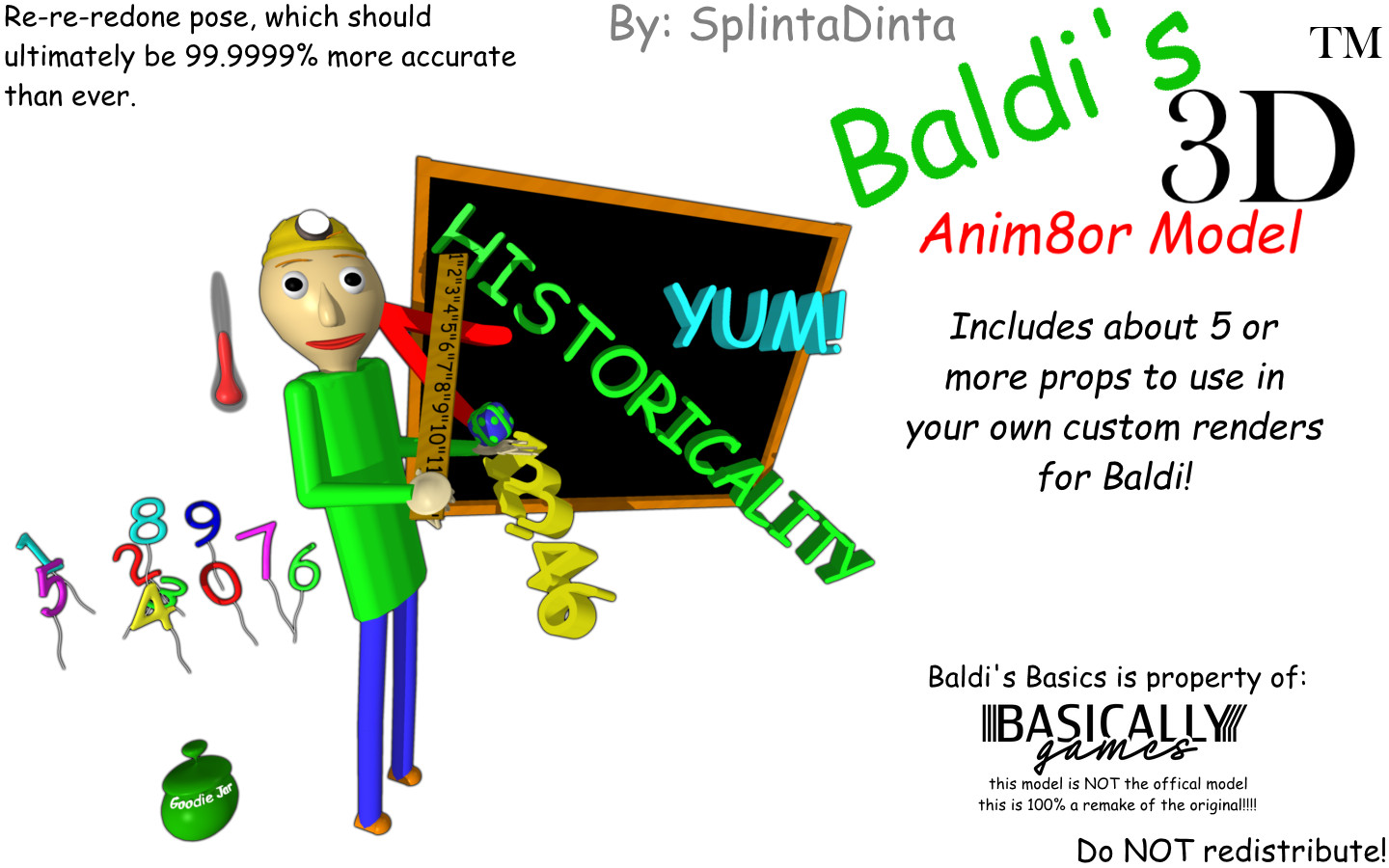 Baldi's 3D Anim8or Model V5.7 [3D Models]