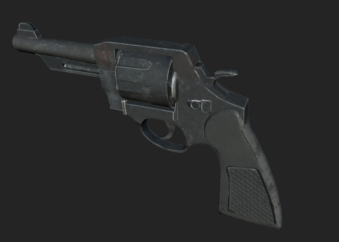 Simple revolver 3D Model