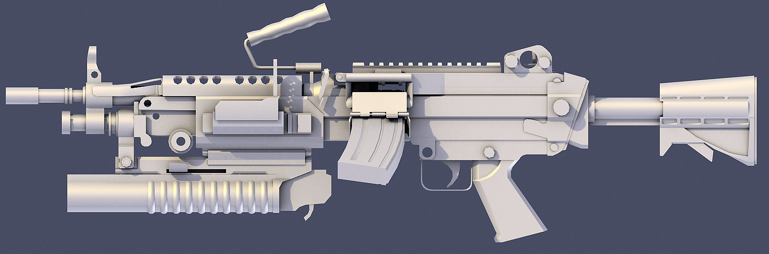 Additional attachments for M249 3D Model