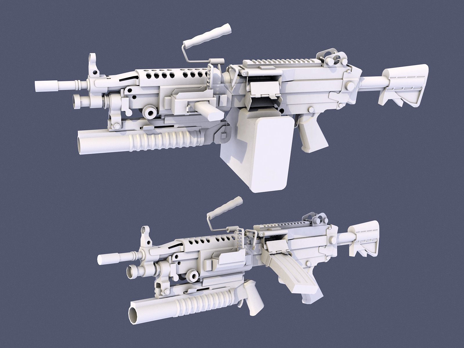 Additional attachments for M249 3D Model