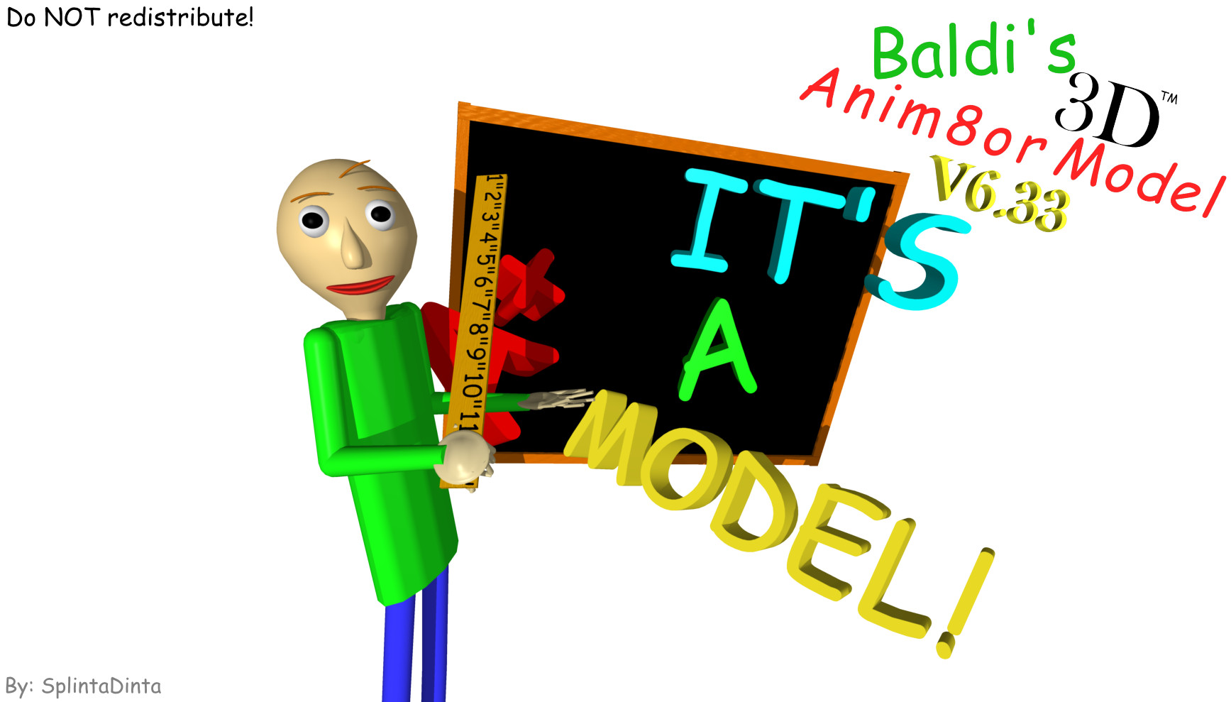 Baldi's 3D Anim8or Model V6.0 [3D Models]