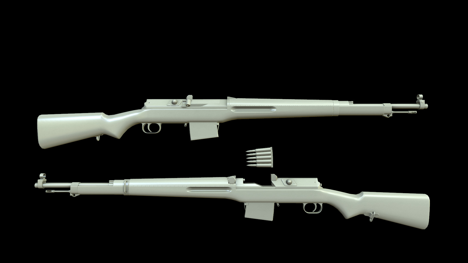 AGM-42 Semi-auto rifle 3D Model