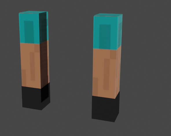 Simple Customizable Minecraft Steve FPS Rig 3D Model