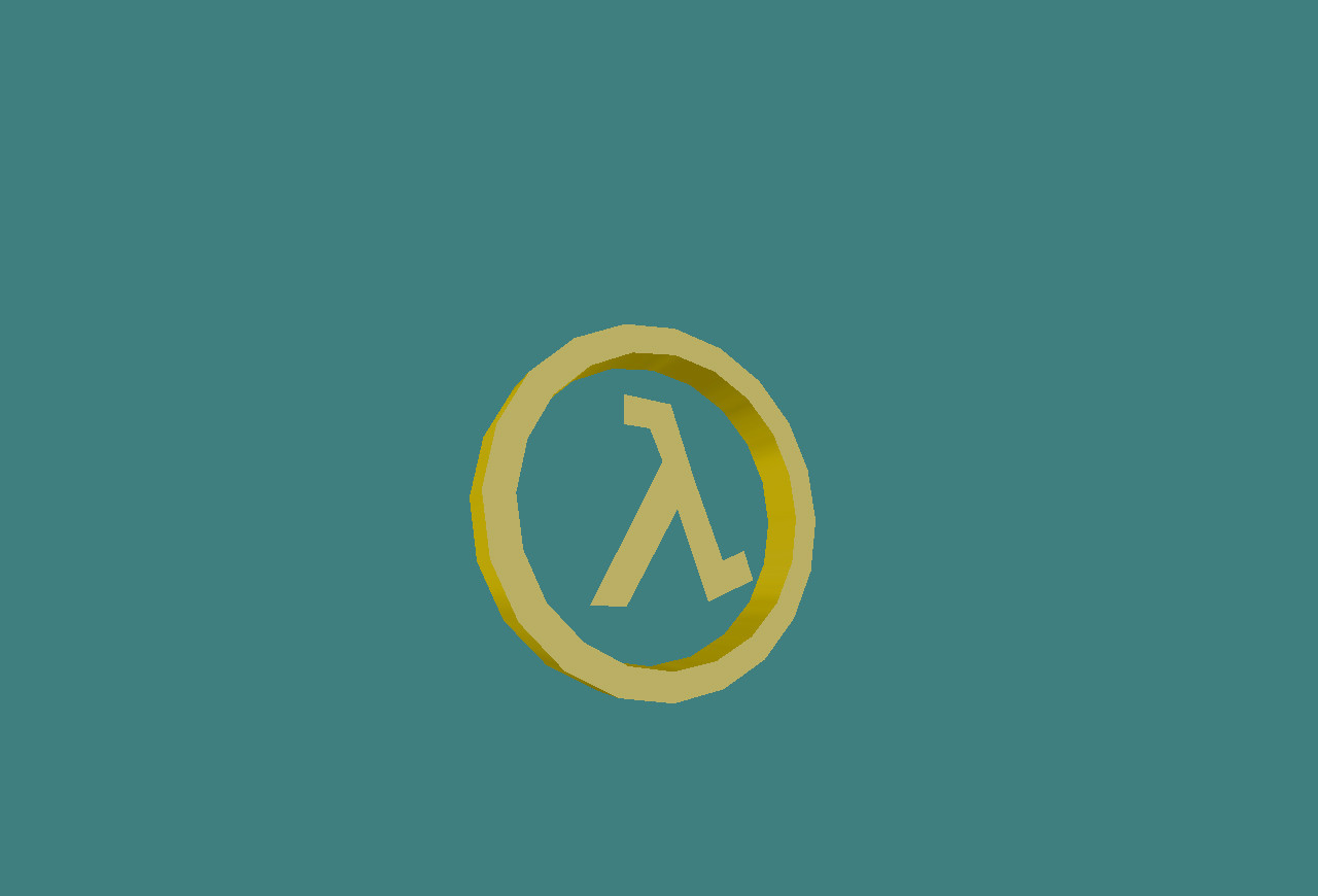 Lambda Icon 3D Model