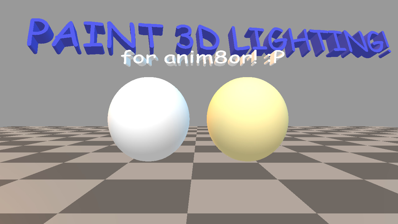 Paint 3D Lighting for Anim8or 3D Model
