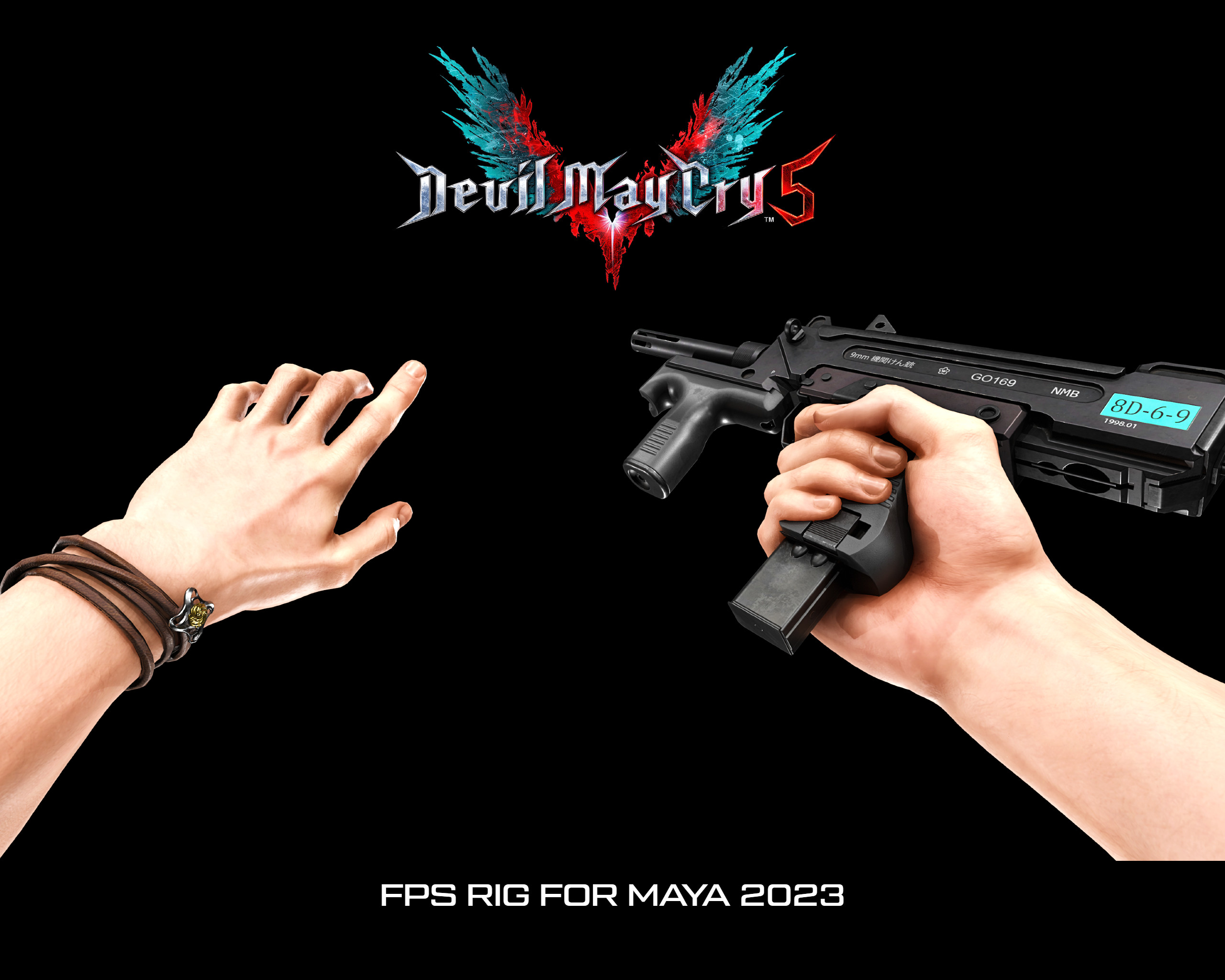 DMC5 Rig for Maya 2023 3D Model