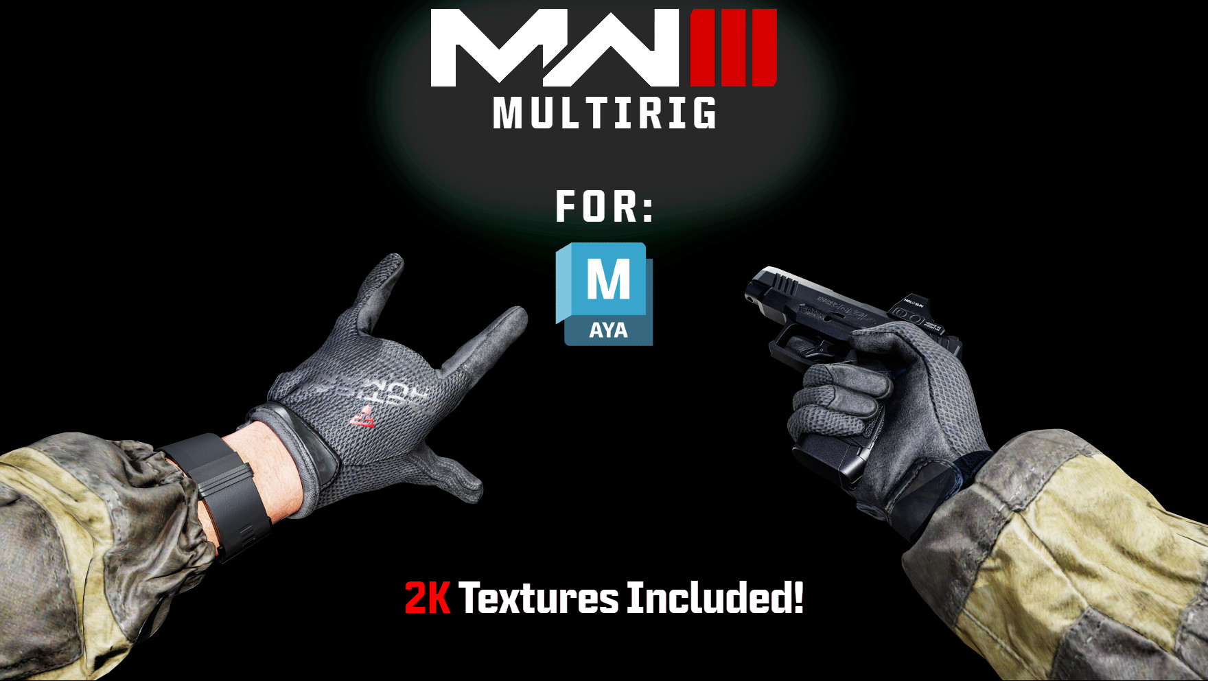 Call of Duty MWIII Multirig Maya 3D Model