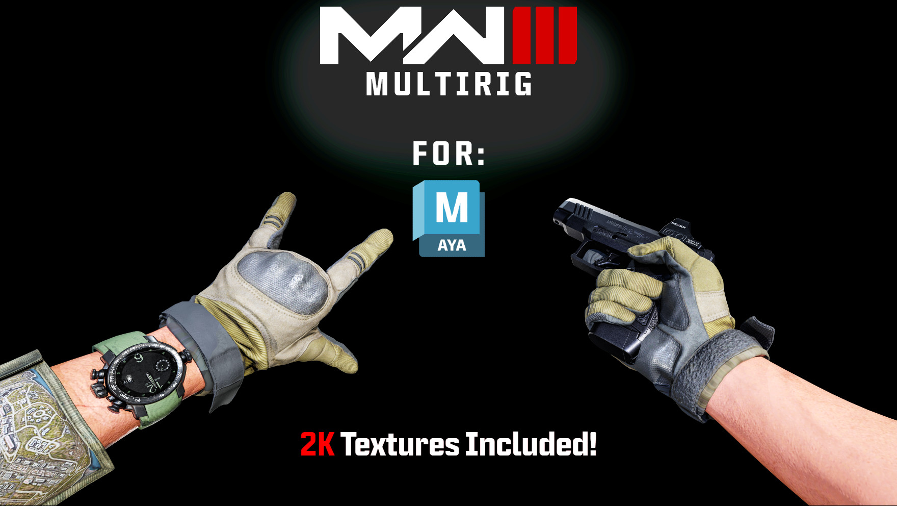 Call of Duty MWIII Multirig Maya 3D Model